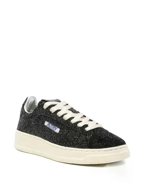 AUTRY Dallas Low Glittered Sneakers - Black