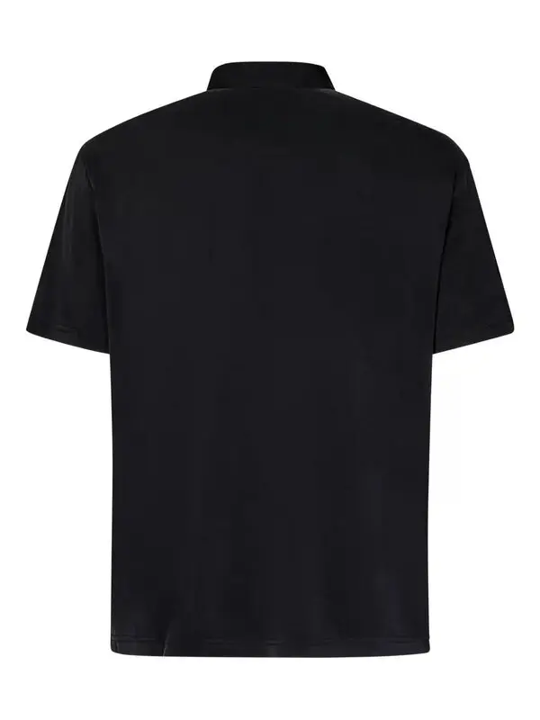 LOW BRAND Band-collar Short-sleeve Polo Shirt