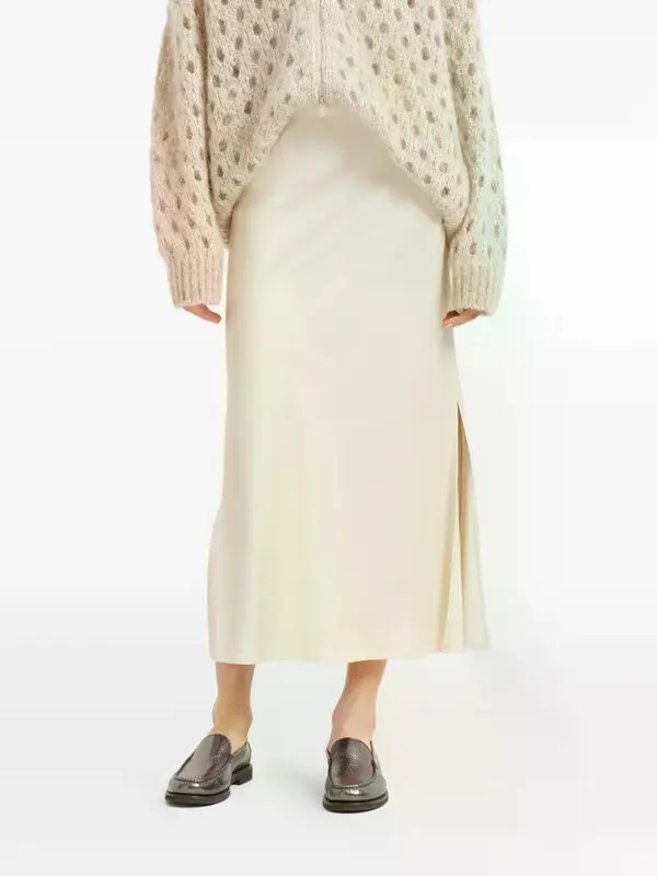 Brunello Cucinelli Midi Skirt With Side Slits