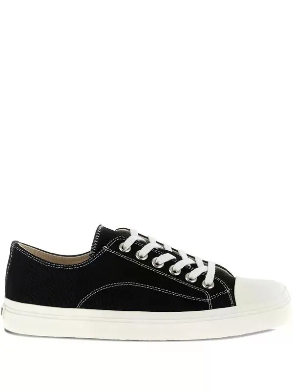 Moschino Edge Contrast-stitch Canvas Trainers - Black