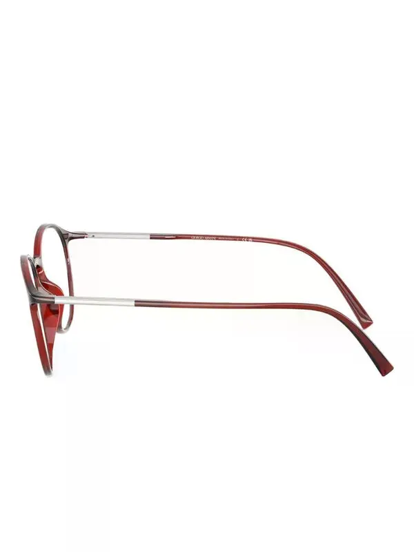 Giorgio Armani Round-frame Glasses - Red