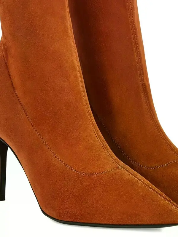 GIUSEPPE ZANOTTI Mirea Pointed-toe Stiletto Boots - Brown