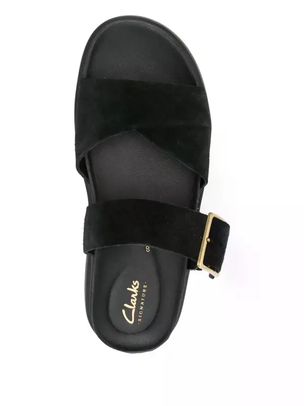 Clarks Aristella Buckled Platform Sandals