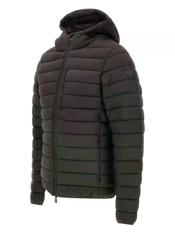 SAVE THE DUCK Hooded Quilted Jacket - Black