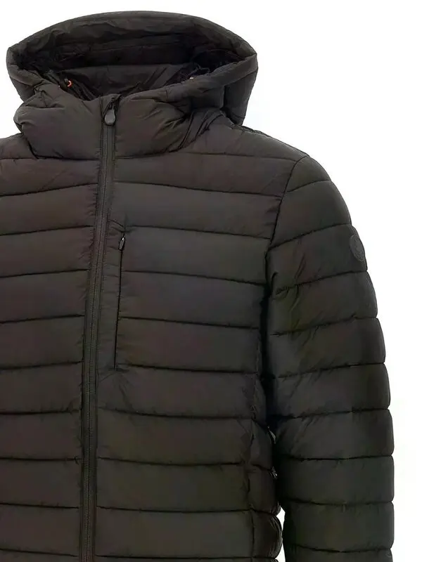 SAVE THE DUCK Hooded Quilted Jacket - Black
