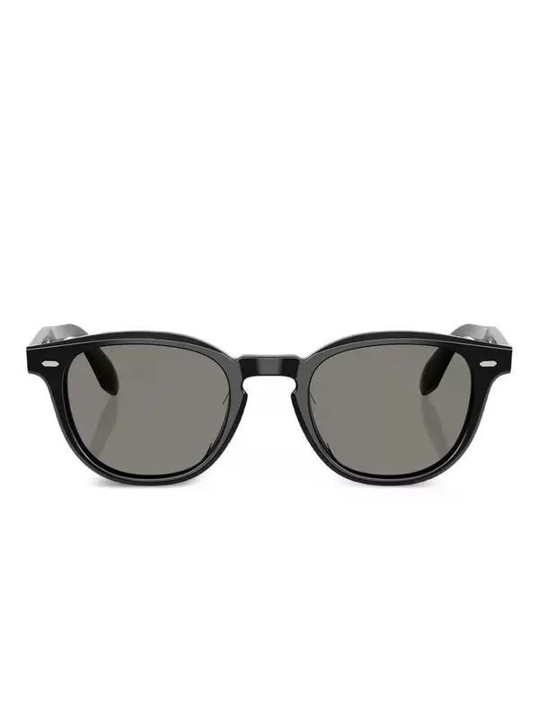 Oliver Spencer N.09 Acetate Round-frame Sunglasses - Black