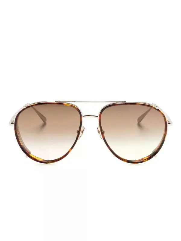 Linda Farrow Dimitri Pilot-frame Sunglasses - Gold