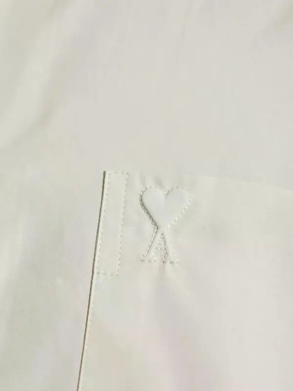 AMI Paris Heart-embroidered Long-sleeve Shirt