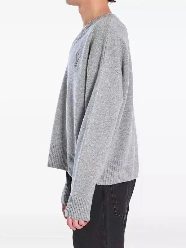 AMI Paris V-neck Ribbed Sweater