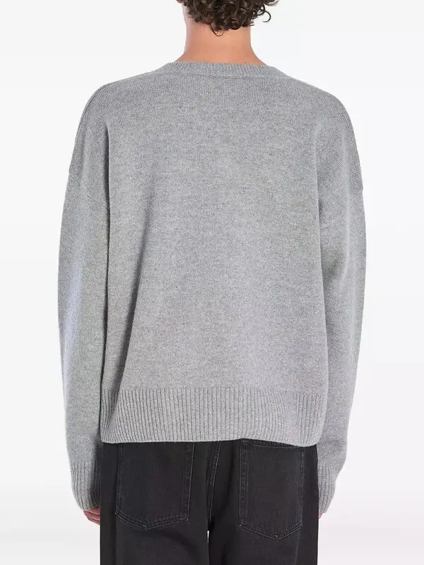 AMI Paris V-neck Ribbed Sweater