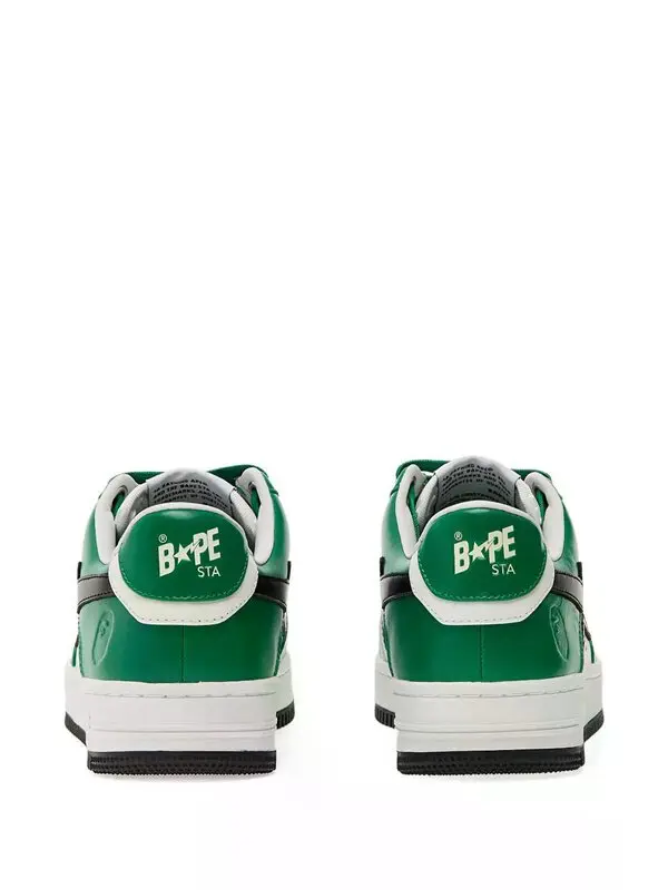 A BATHING APE Sta 3 Leather Sneakers - Green