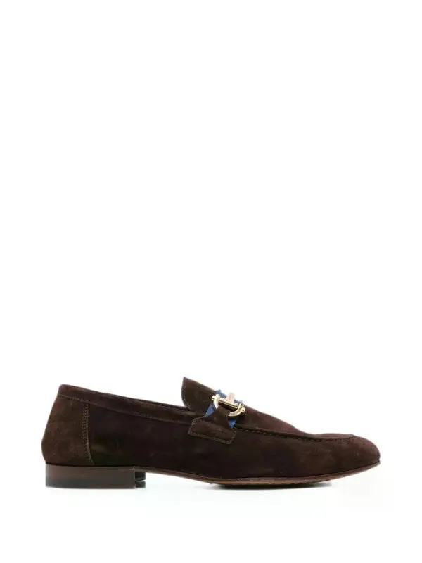 MARECHIARO 1962 Dark Suede Slip-on Loafers With Ribbon And Tassel Detail