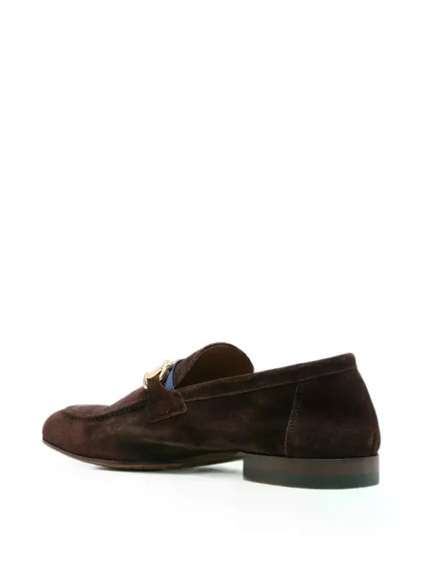 MARECHIARO 1962 Dark Suede Slip-on Loafers With Ribbon And Tassel Detail