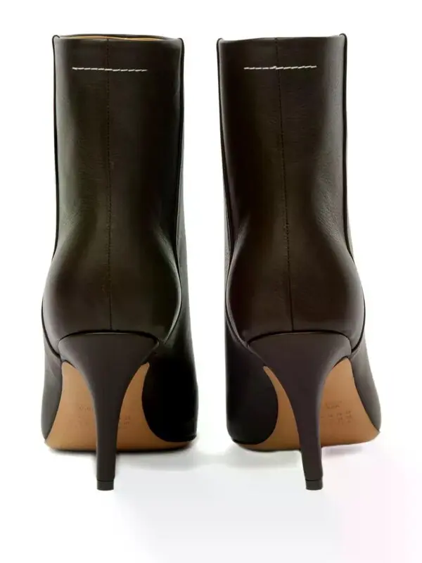 MAISON MARGIELA Pointed-toe Leather Ankle Boots