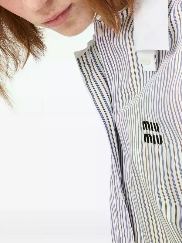 Miu Miu Striped Poplin Shirt
