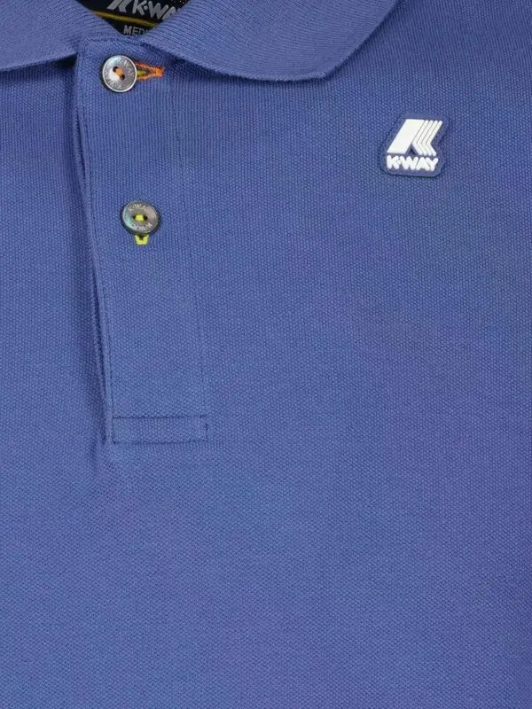 K-WAY Logo-patch Polo Shirt - Blue