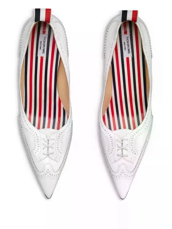 Thom Browne Soft Patent Wingtip Pumps 90mm - White