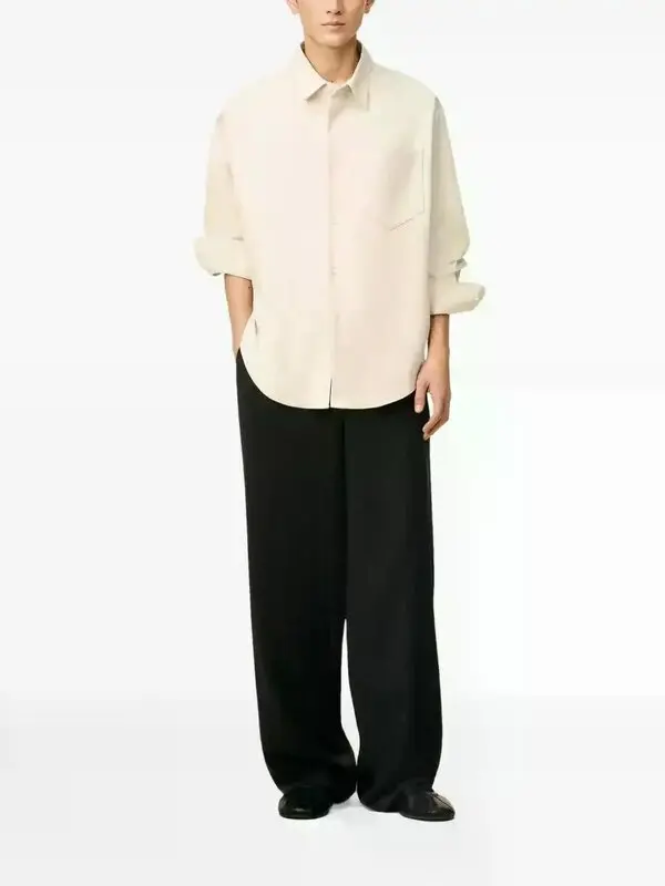 AMI Paris Embossed Cotton Boxy Shirt