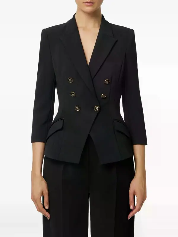 Elisabetta Franchi Double-breasted Jacket With Gold Button Detail