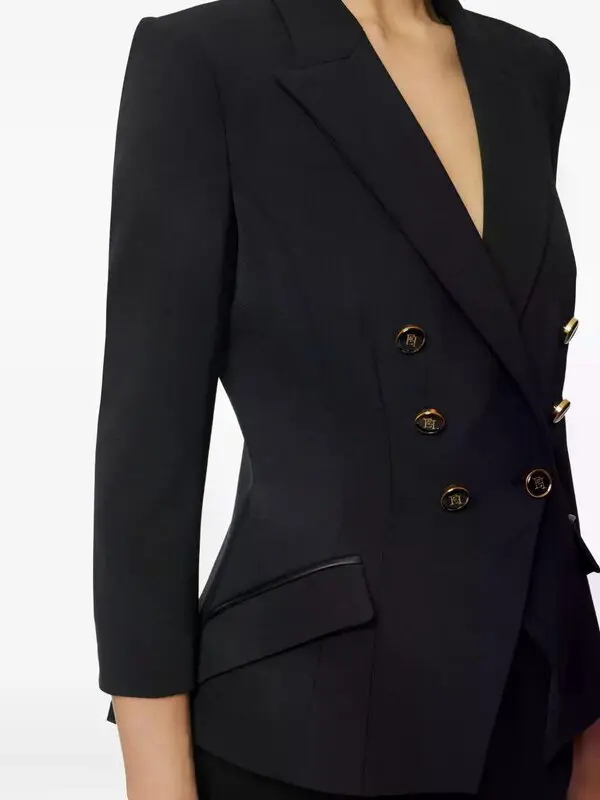 Elisabetta Franchi Double-breasted Jacket With Gold Button Detail