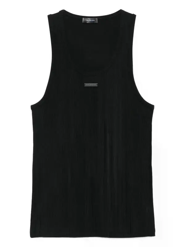 MUGLER Ribbed Scoop-neck Tank Top