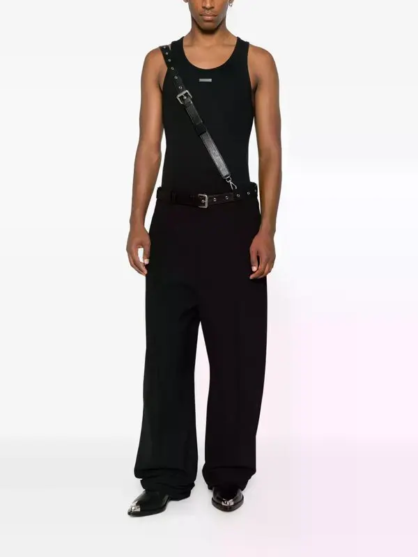 MUGLER Ribbed Scoop-neck Tank Top
