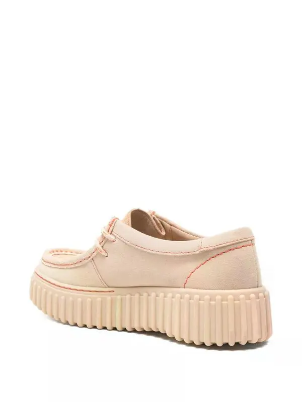 Clarks Torhill Textured-platform Derby Shoes - Neutrals