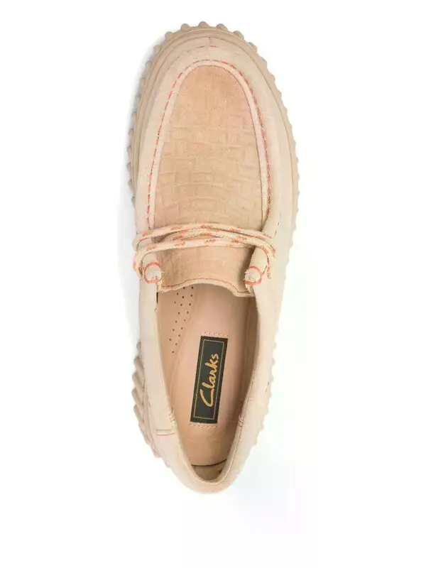 Clarks Torhill Textured-platform Derby Shoes - Neutrals