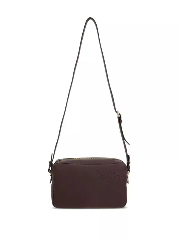 Prada Leather Logo-plaque Shoulder Bag - Red