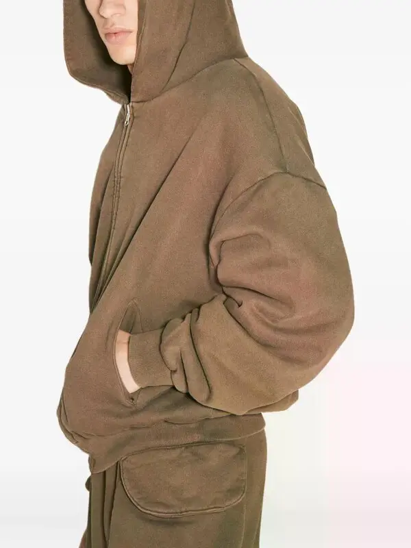 ENTIRE STUDIOS Organic Cotton Zip-up Hoodie - Brown