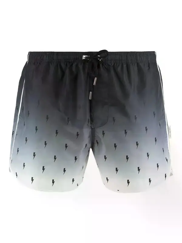 Neil Barrett Screen-print Swim Shorts - Black
