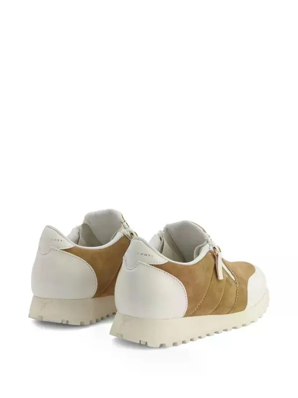 GIUSEPPE ZANOTTI Ilde Zip-detail Suede Sneakers - Brown