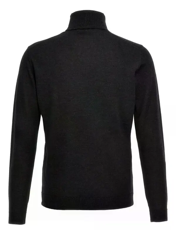 ROBERTO COLLINA Roll-neck Cuffed-sleeves Sweater - Grey