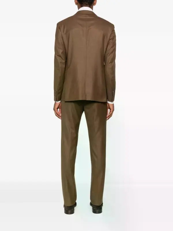 Tagliatore Peak-lapels Single-breasted Suit - Brown