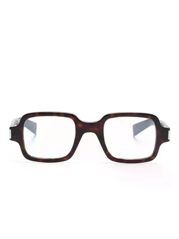Saint Laurent Tortoiseshell-effect Blue-light Filtering Glasses - Brown