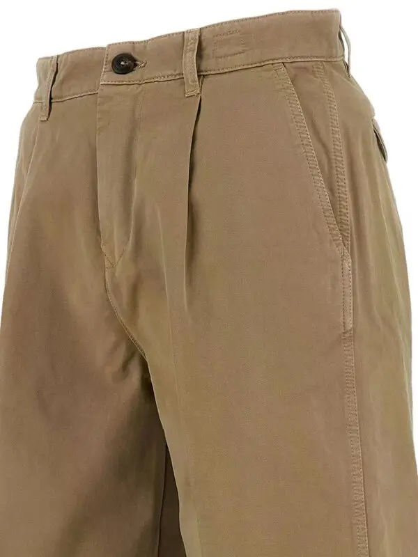 FAY Pleated Cotton Trousers