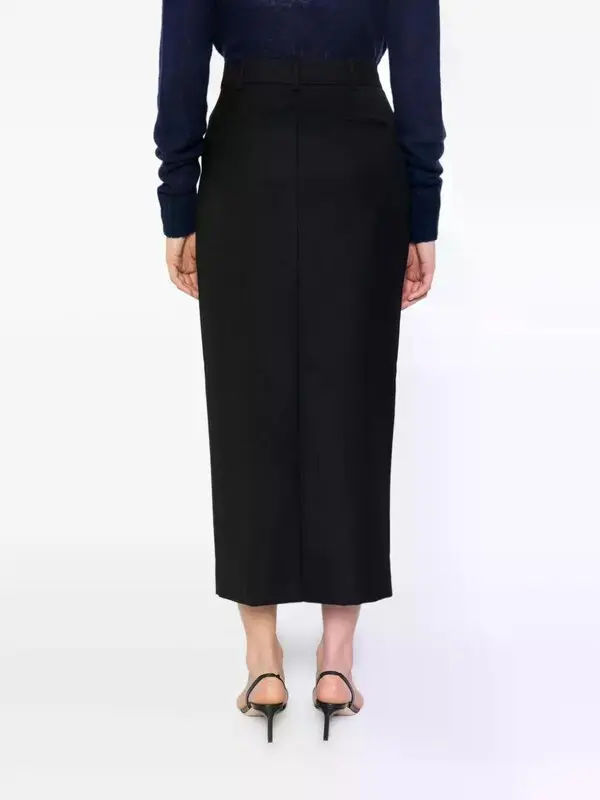 ANINE BING Front-slit Wool Skirt