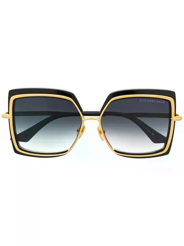 Dita Oversized Square Sunglasses - Black
