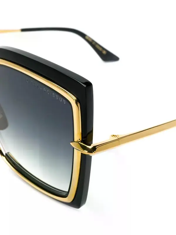 Dita Oversized Square Sunglasses - Black