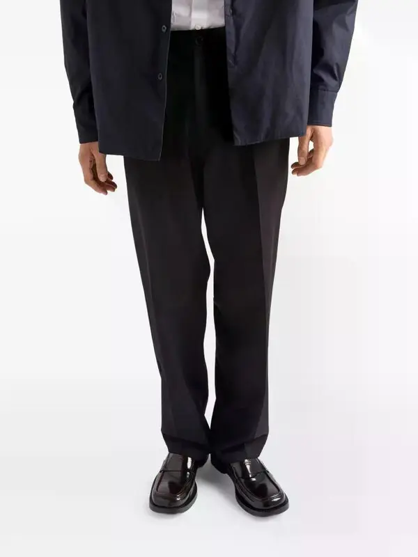 Prada Triangle-logo Wool Trousers