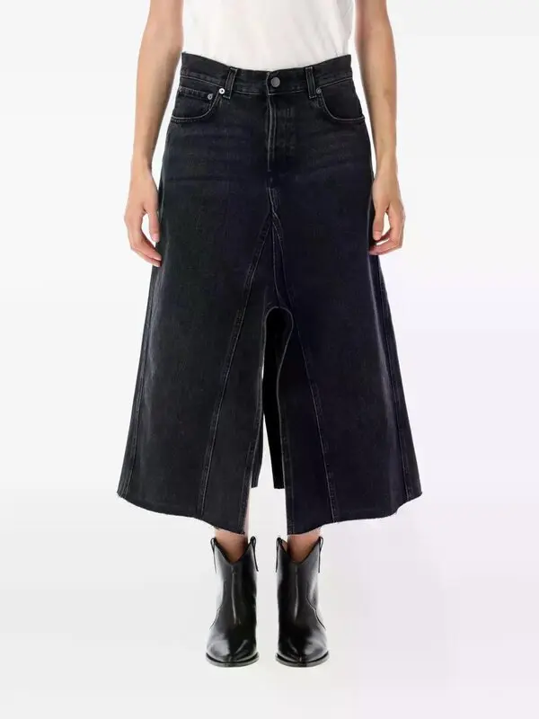 HAIKURE Asymmetric Denim Midi Skirt
