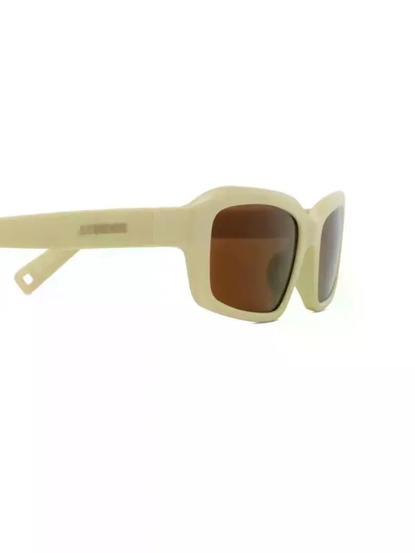 Jacquemus The Marino Rectangle-frame Sunglasses - White
