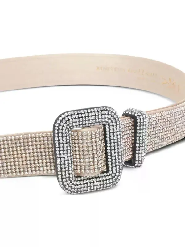 Benedetta Bruzziches Crystal-embellished Buckle Belt