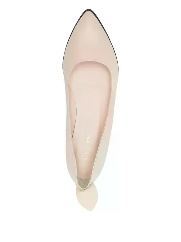MEGUMI OCHI Pointed-toe Leather Ballet Flats