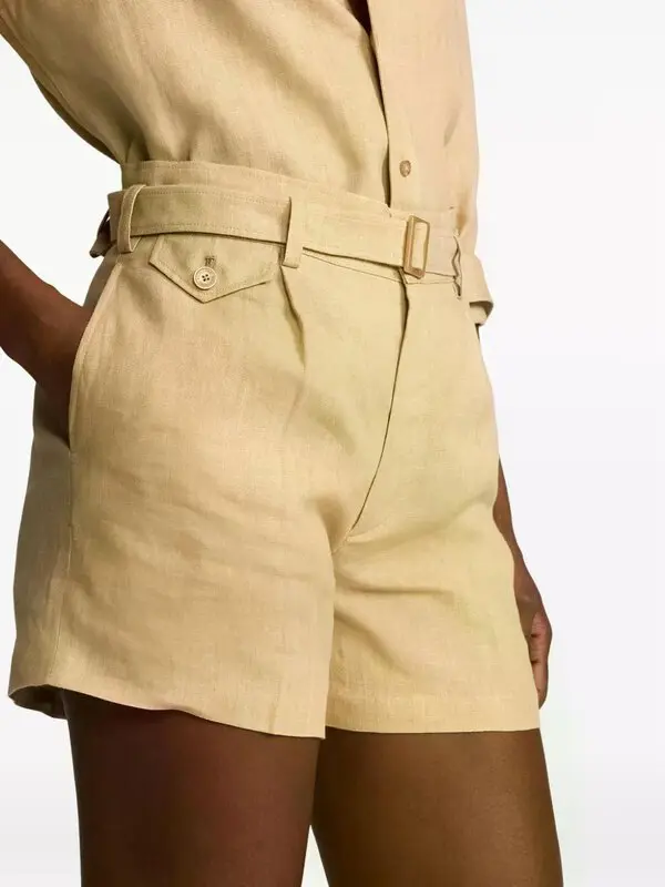 Ralph Lauren Belted Tailored Shorts - Brown