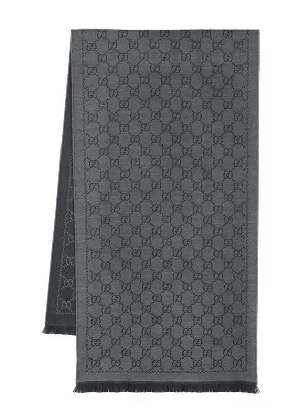 Gucci Gg-jacquard Wool Scarf