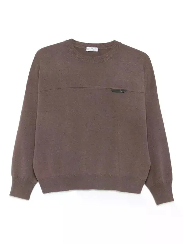 Brunello Cucinelli Paneled Crew-neck Sweater
