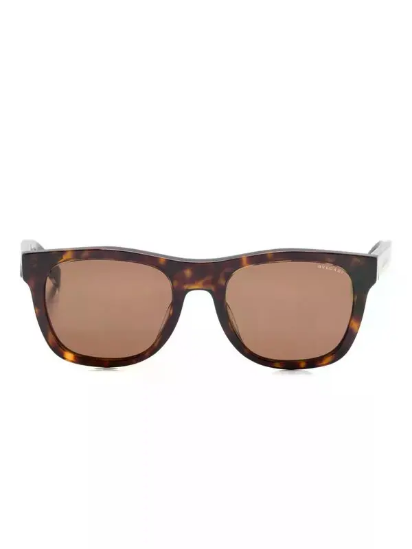 BVLGARI Serengeti Tortoiseshell Rectangle Sunglasses - Brown