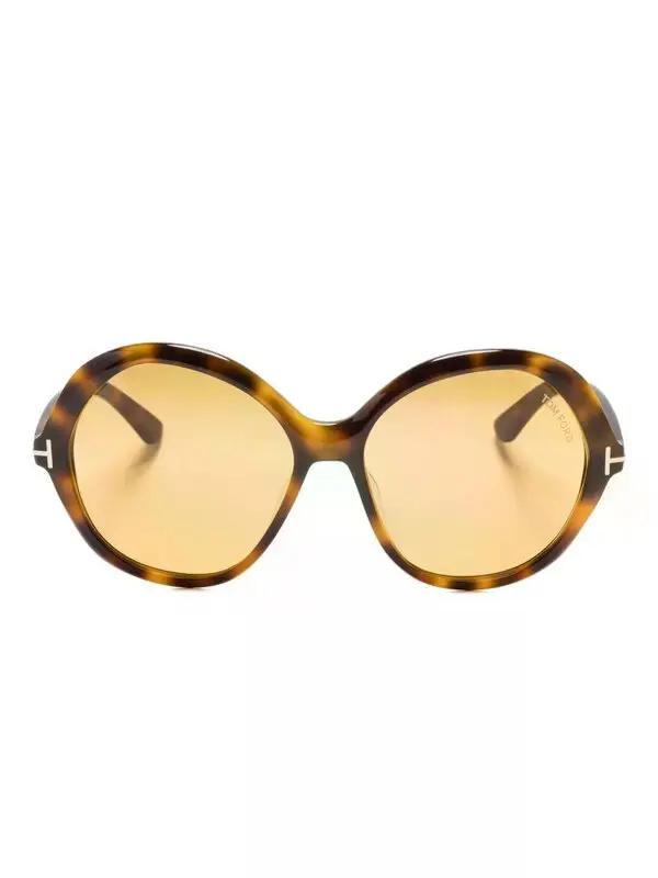 TOM FORD Annabelle Round-frame Sunglasses - Brown
