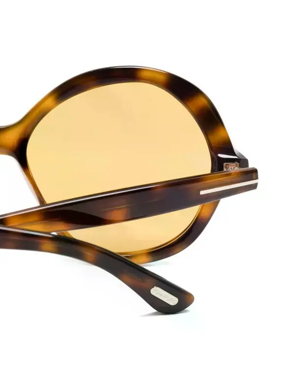TOM FORD Annabelle Round-frame Sunglasses - Brown